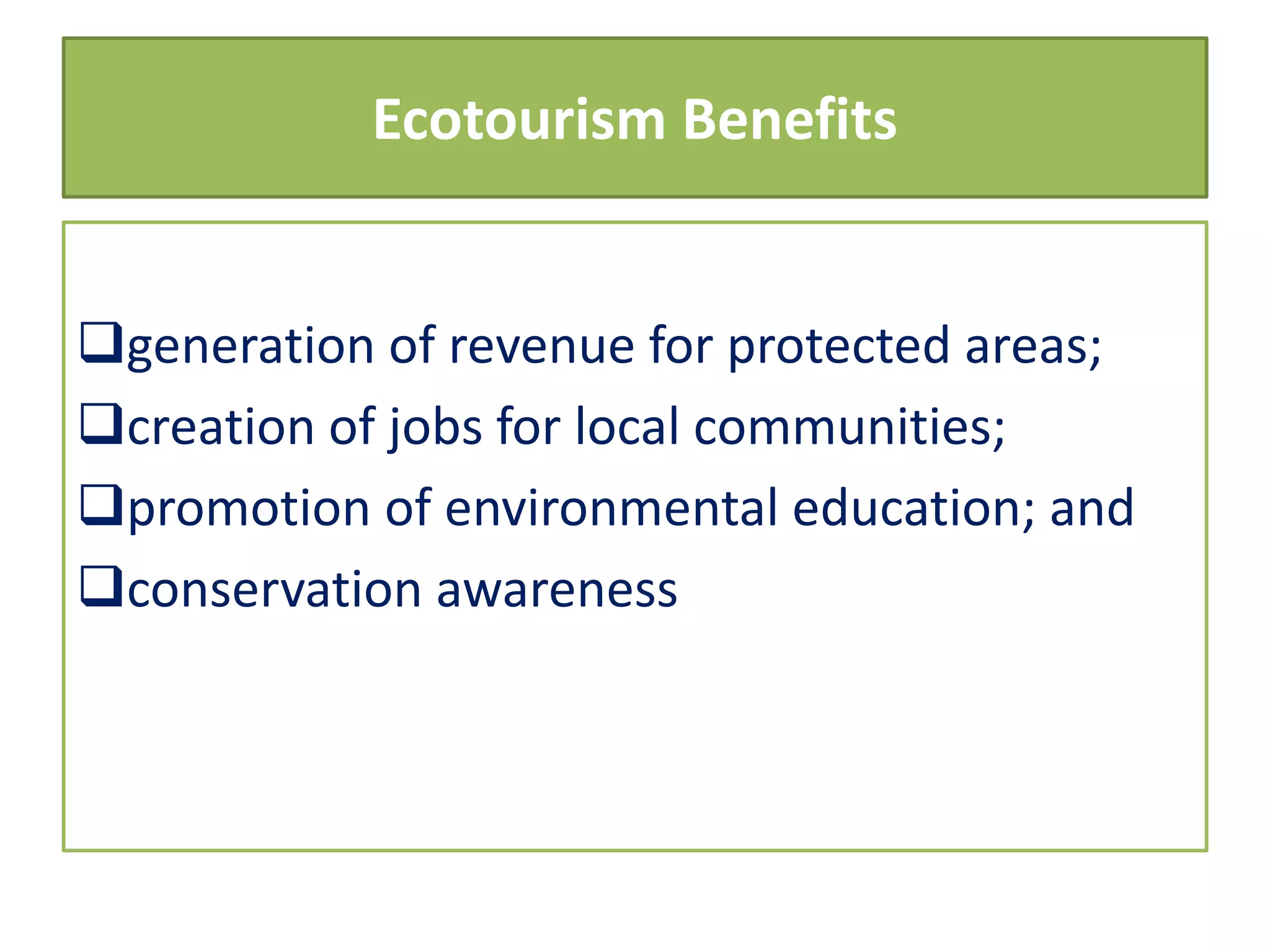 Planning in eco tourism | PPTX