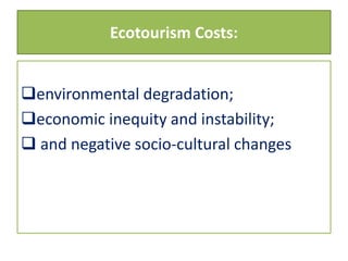 Planning in eco tourism | PPTX