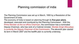 Planning in india | PPTX