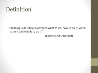 Planning in management | PPTX