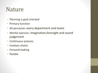 Planning in management | PPTX