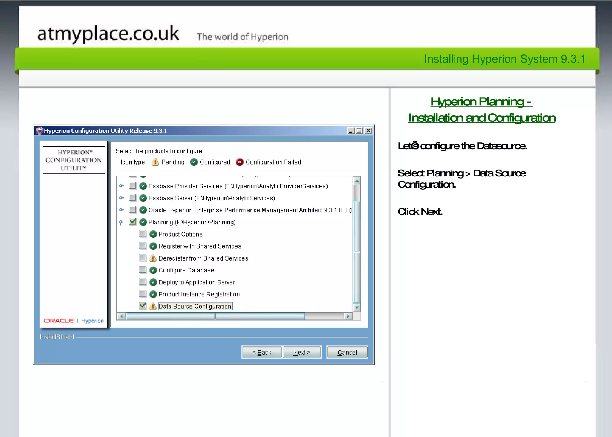 How to install Hyperion Planning - Part 5 Planning Install | PPT