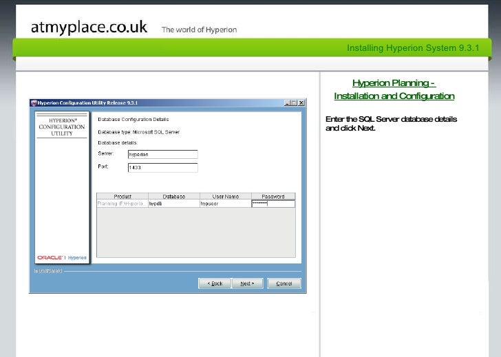 How to install Hyperion Planning - Part 5 Planning Install