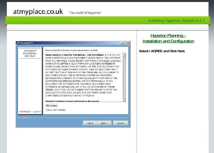 How to install Hyperion Planning - Part 5 Planning Install