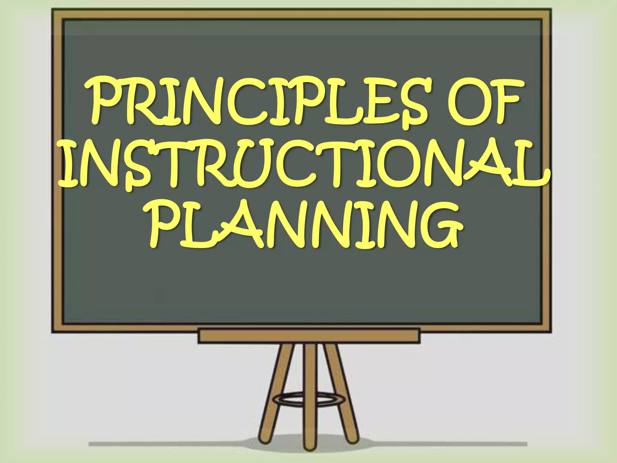 INSTRUCTIONAL PLANNING | PPTX