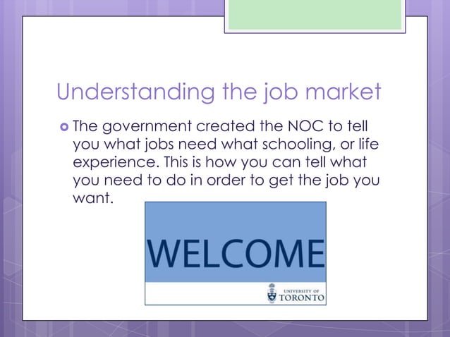 Planning: Understanding the job market | PPT