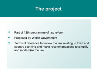 Planning law in Wales / Cyfraith Cynllunio yng Nghymru - Charles Mynors ...