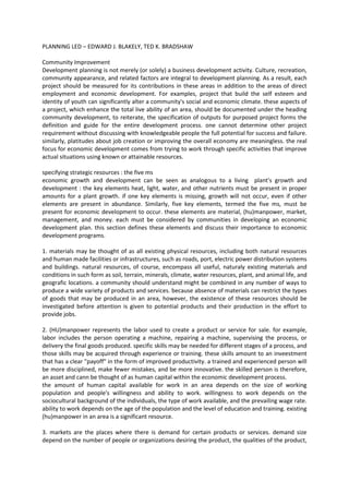 Planning local economic development (led) - blakely 2002 | PDF