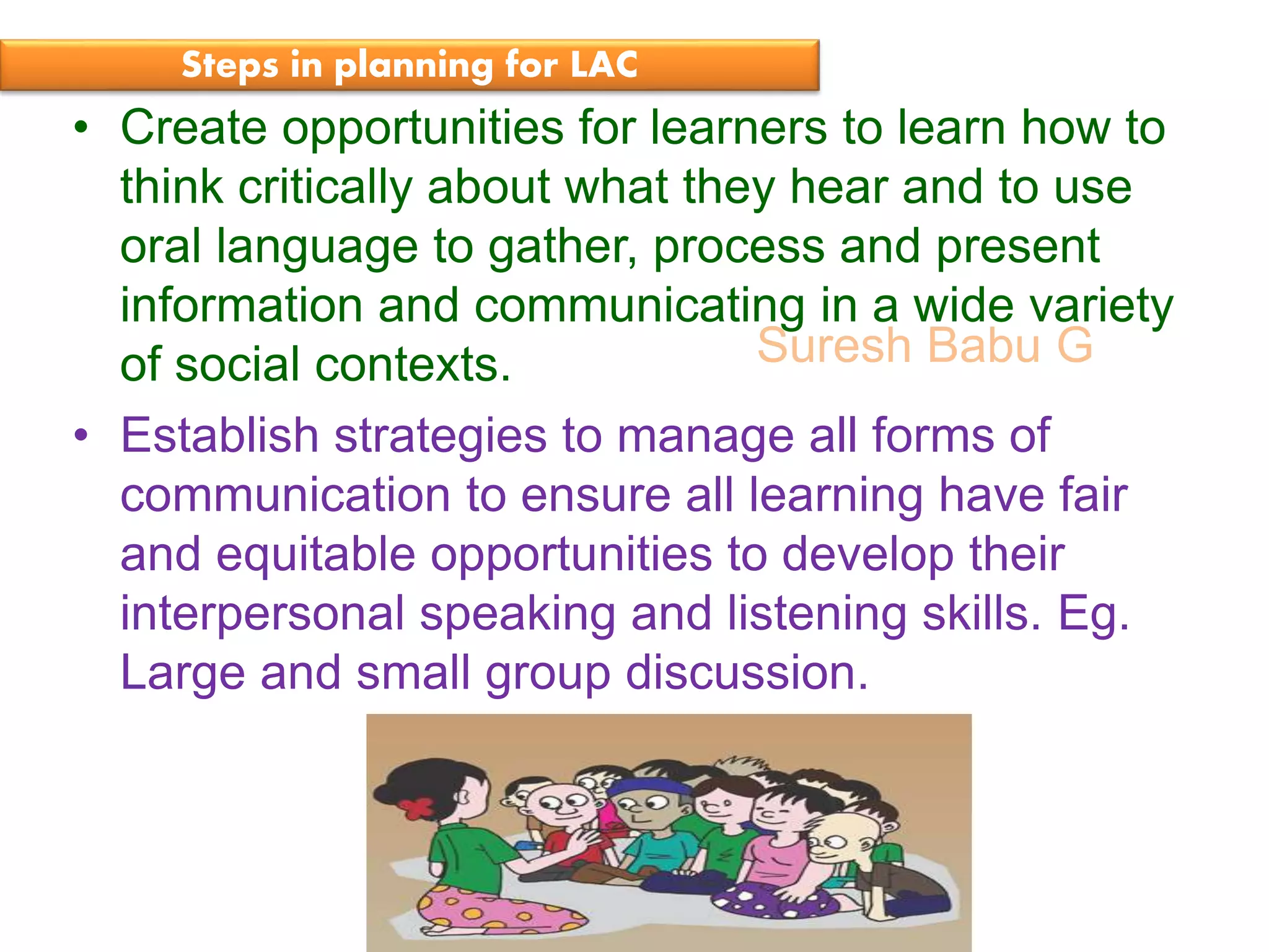 Planning Lessons, Implementation, Assessment - Language Across the ...