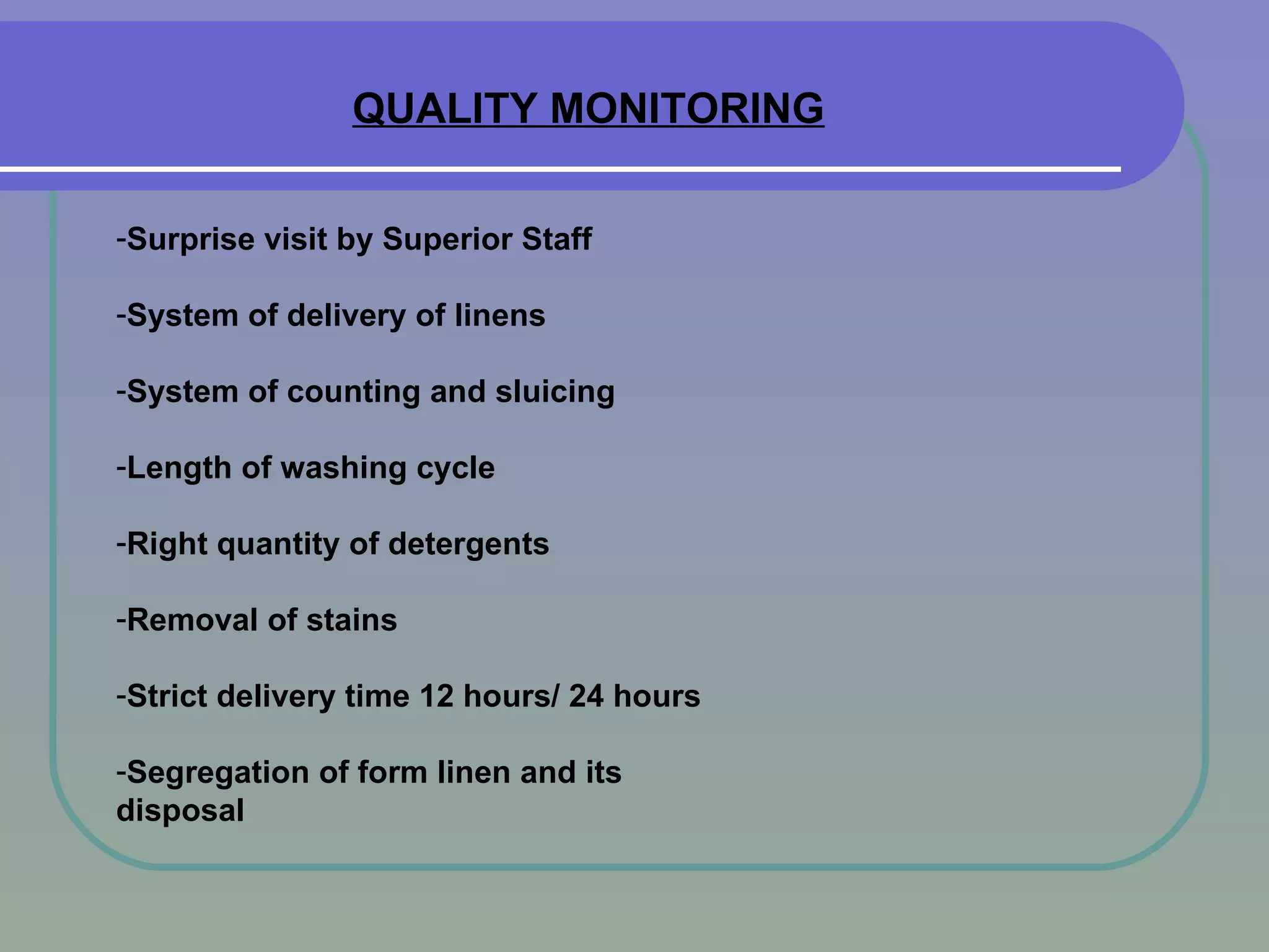 Planning & Manag. of Hospital Laundry | PPT