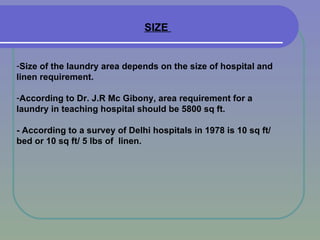 Planning & Manag. of Hospital Laundry | PPT