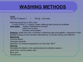 Planning & Manag. of Hospital Laundry | PPT