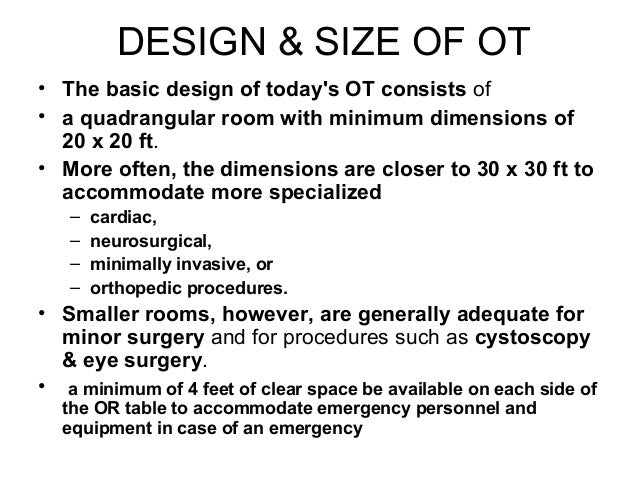 Planning & Management of OT Services