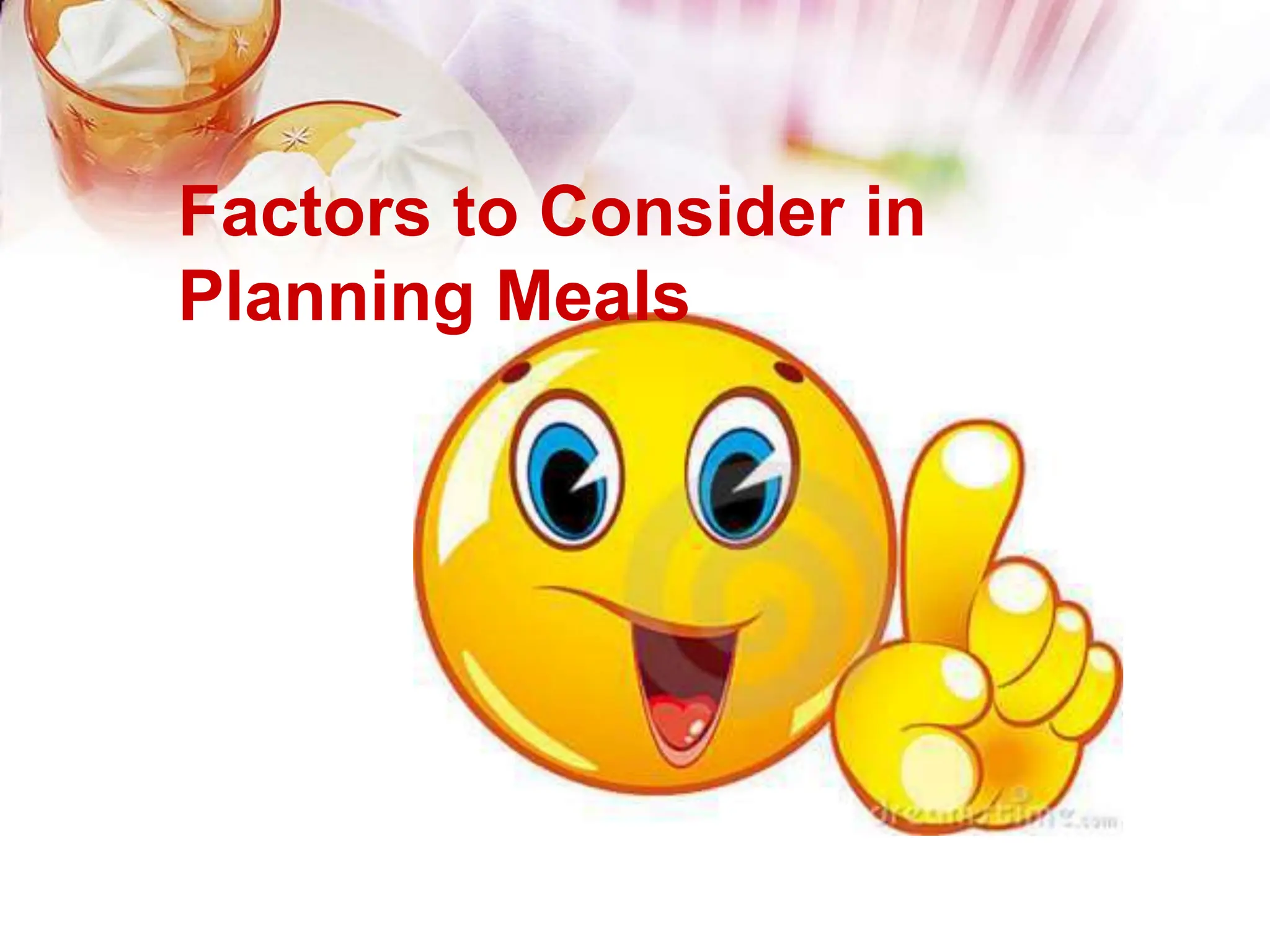 Meal's Planning for the family & relatives | PPTX