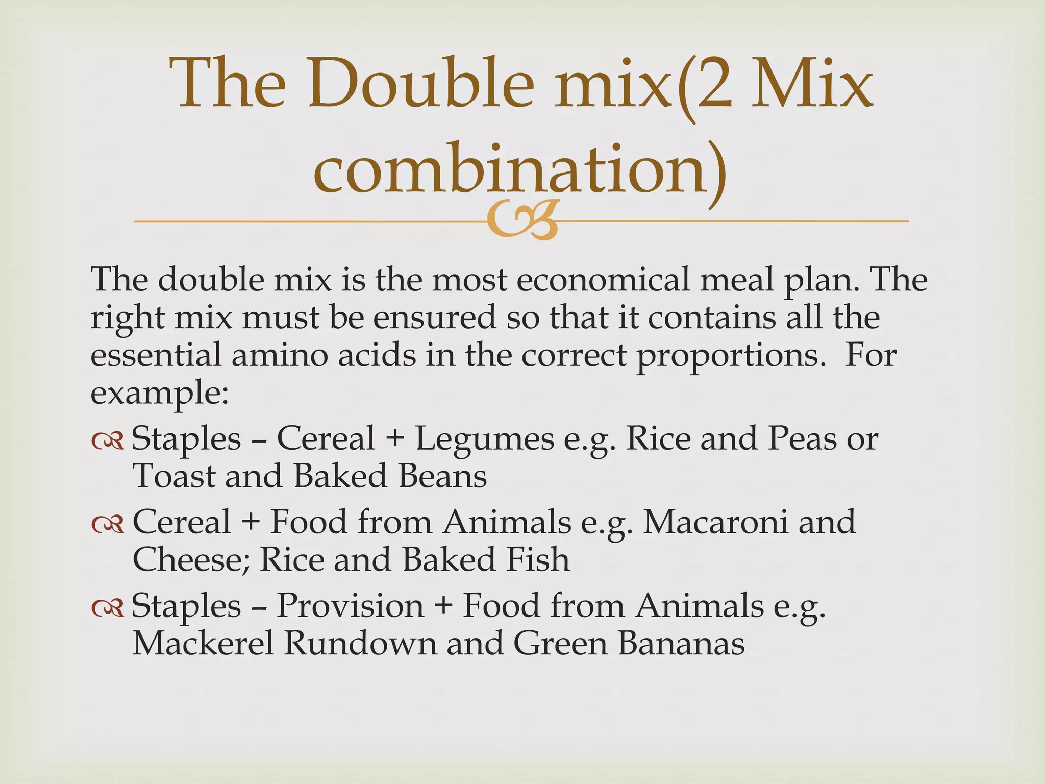 Planning meals with the multimix principle | PPTX