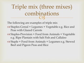 Planning meals with the multimix principle | PPTX