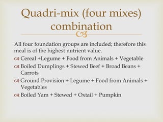 Planning meals with the multimix principle | PPTX