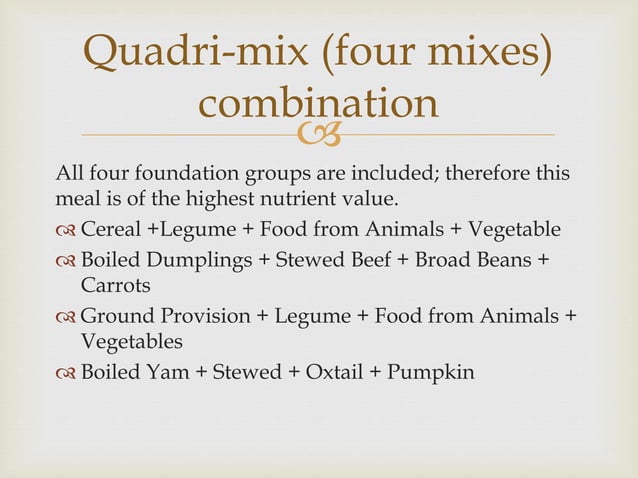 Planning meals with the multimix principle | PPTX