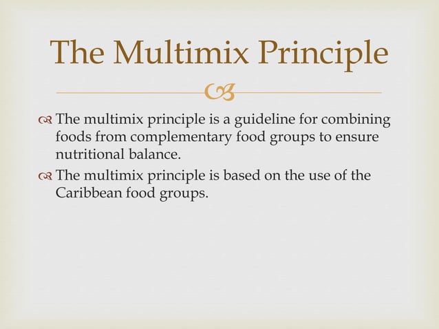 Planning meals with the multimix principle | PPTX