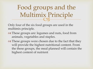 Planning meals with the multimix principle | PPTX