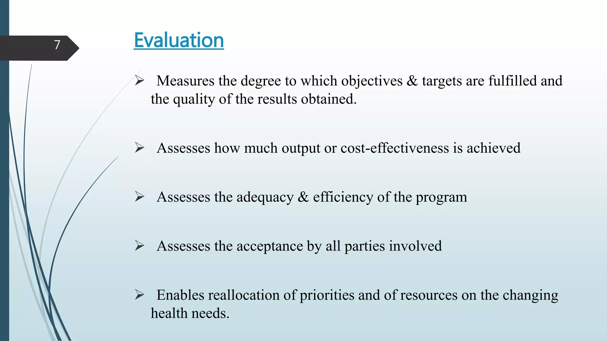 Planning, monitoring & evaluation of health care program | PPTX