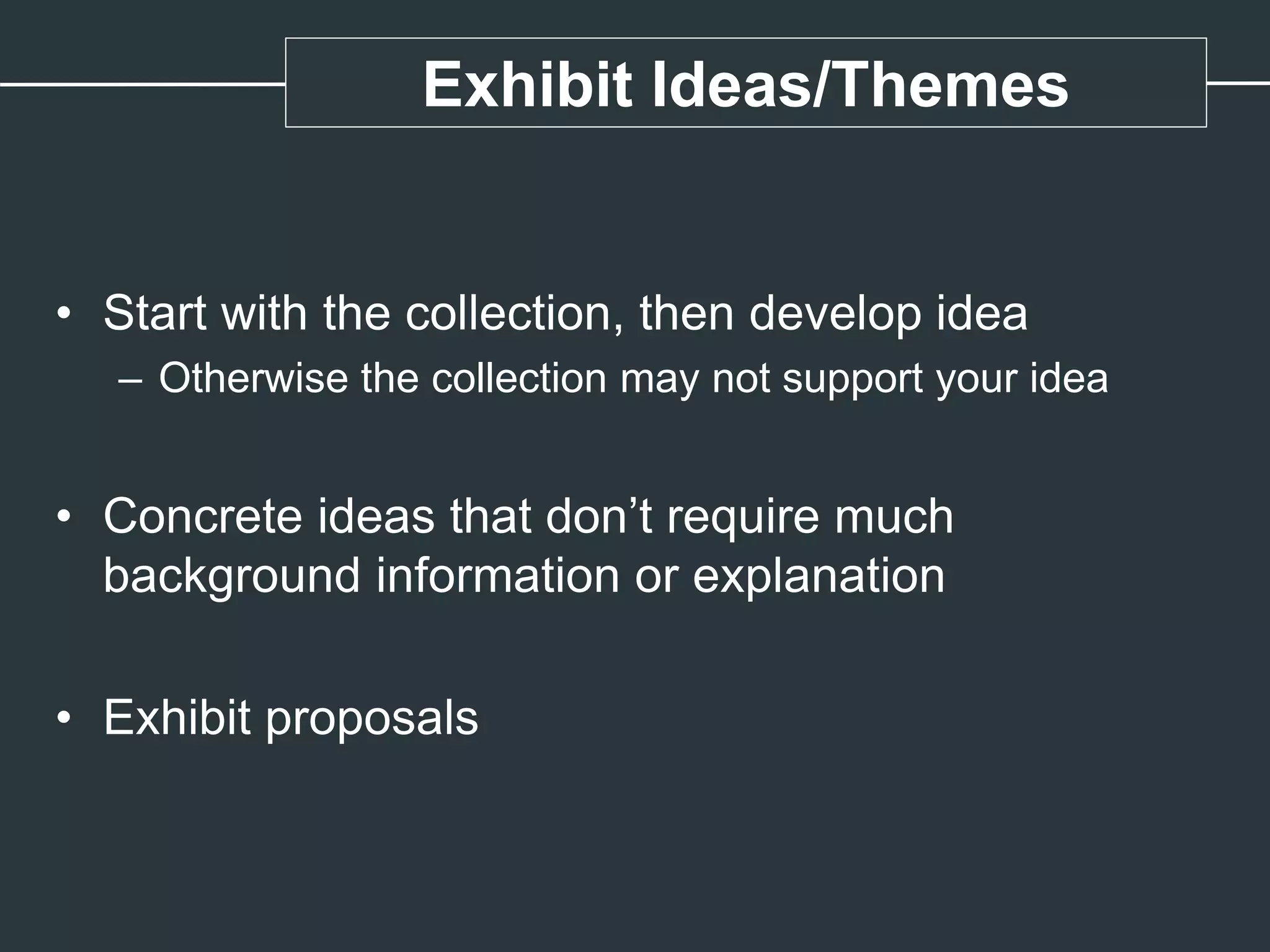 Planning and Mounting Library Exhibits | PPTX