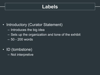 Planning and Mounting Library Exhibits | PPTX