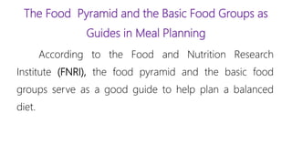 Planning Nutritious Meals for the Family | PPTX