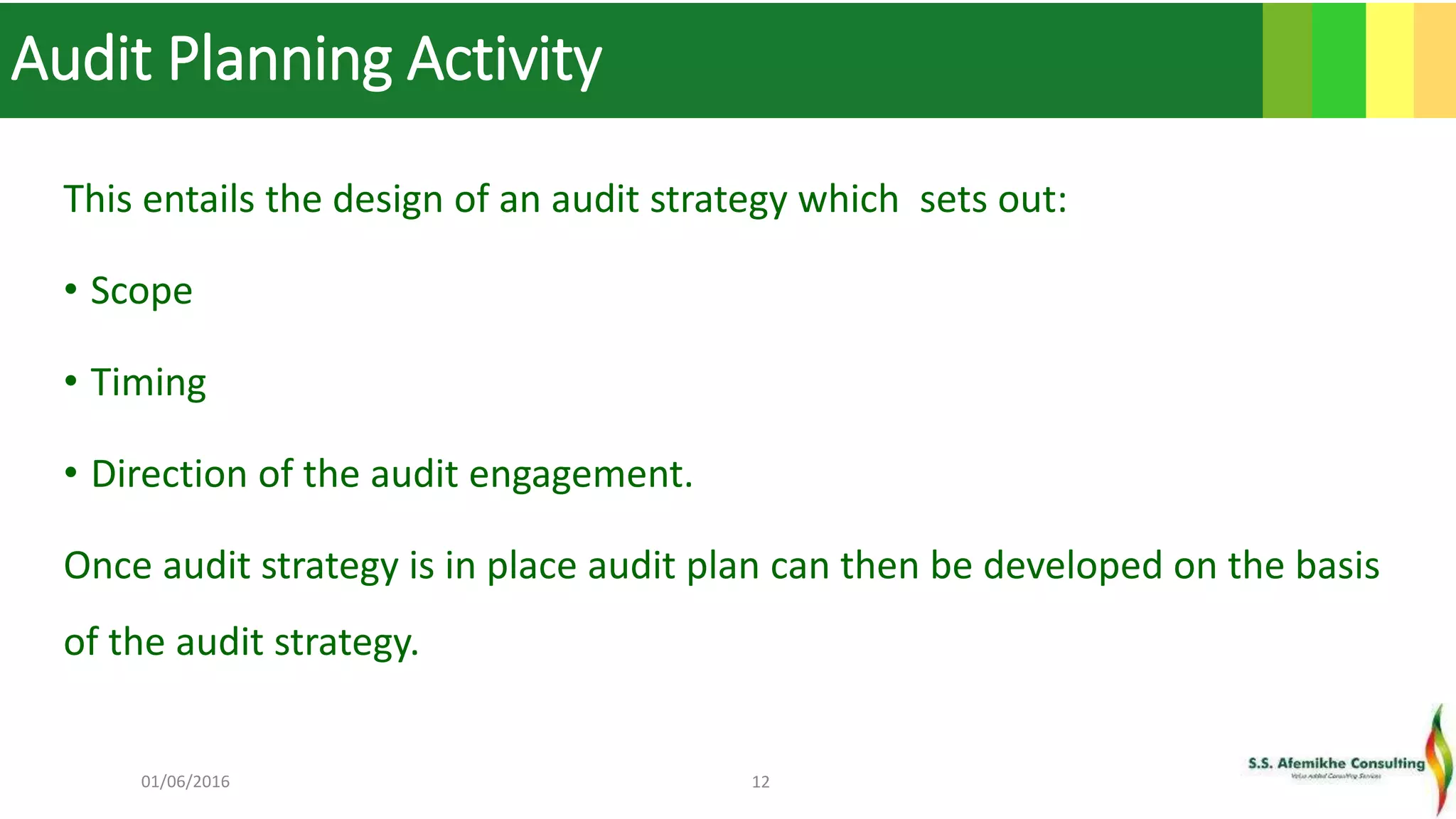 Planning of audit | PPTX