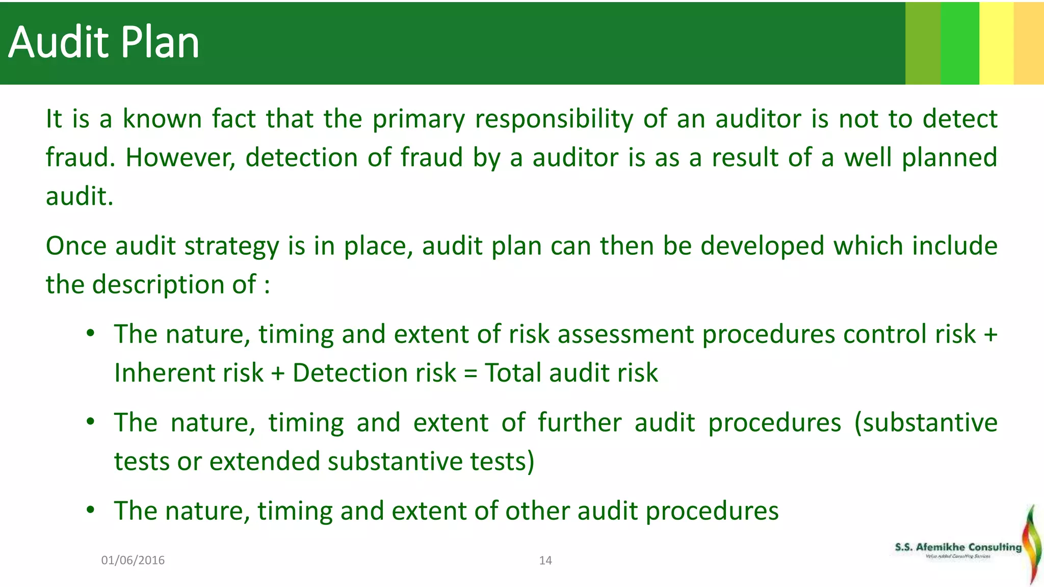 Planning of audit | PPTX