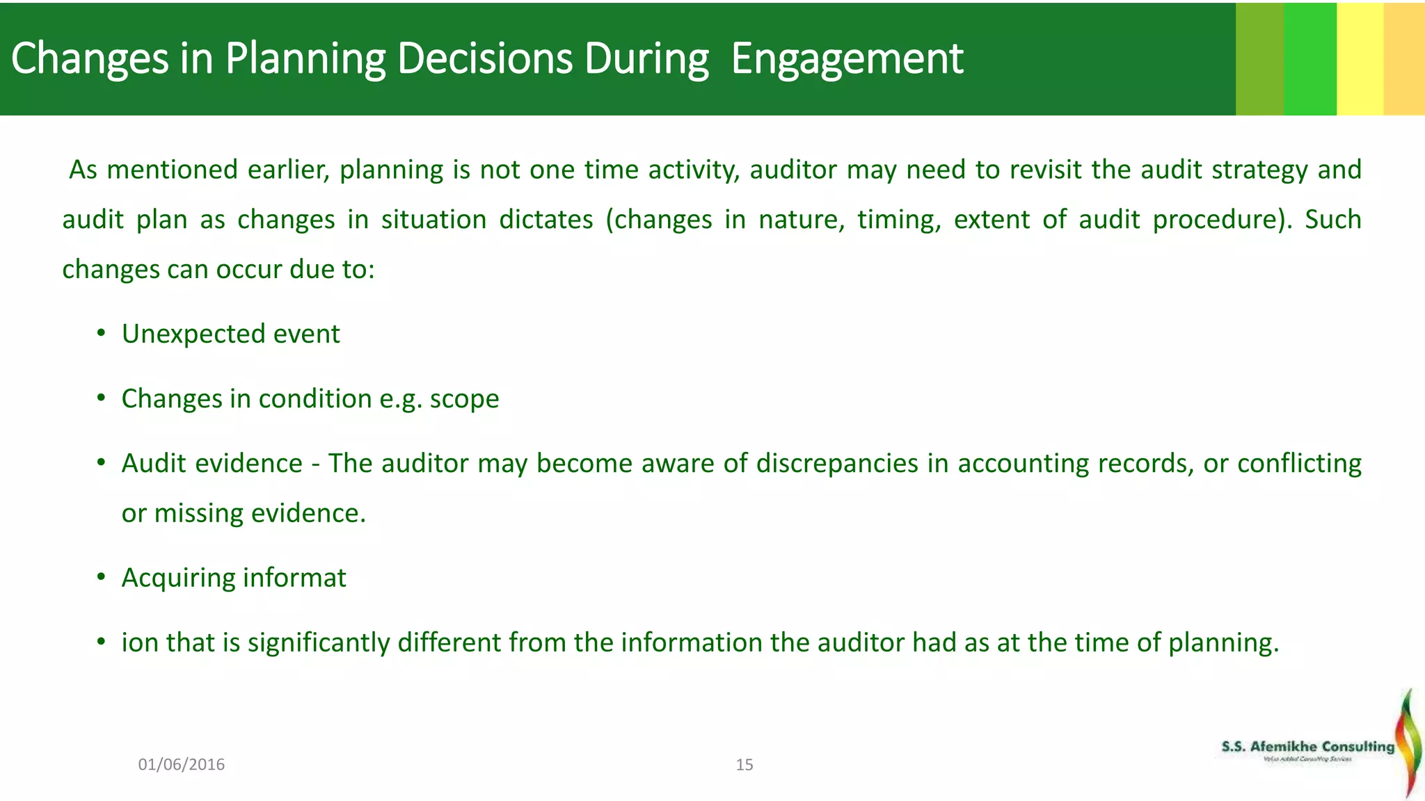 Planning of audit | PPTX