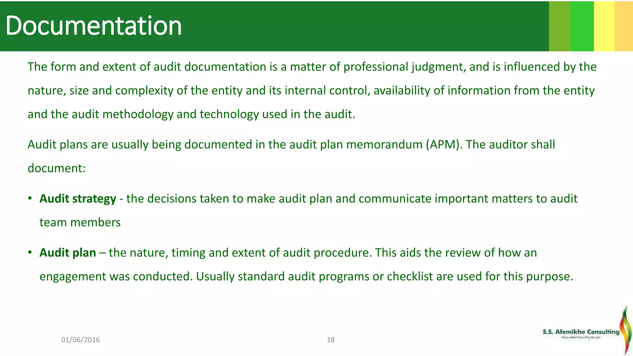 Planning of audit | PPTX