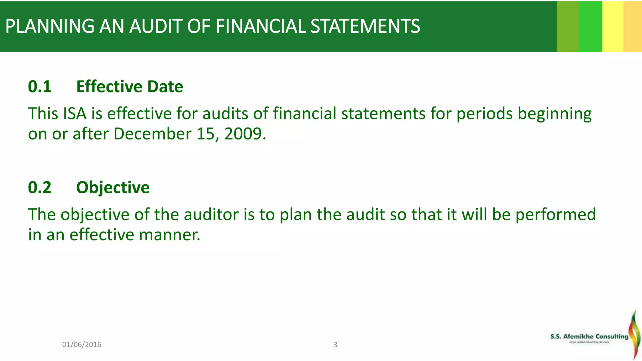 Planning of audit | PPTX