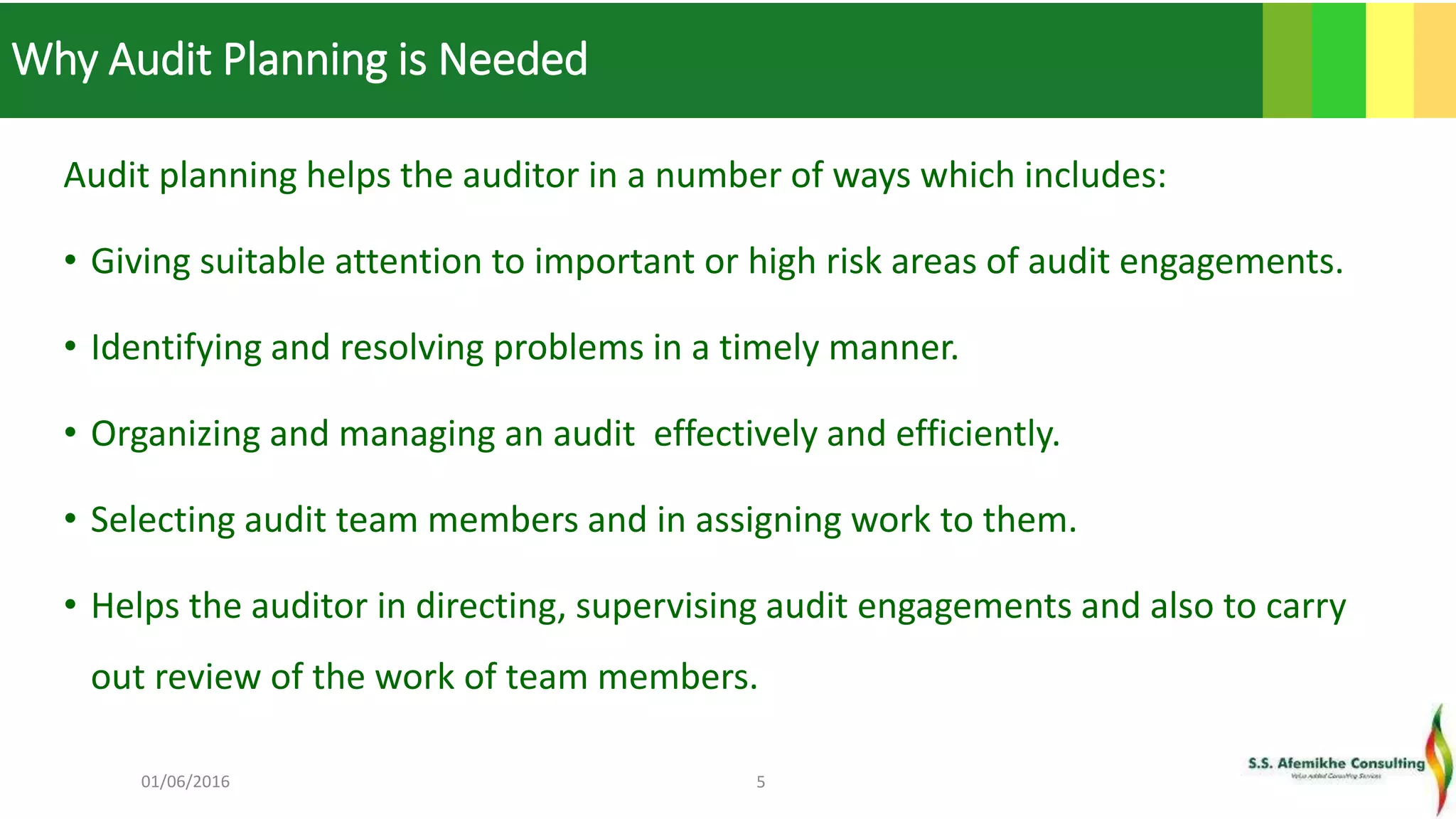 Planning of audit | PPTX