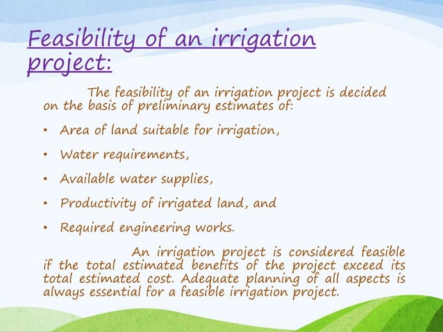Planning of irrigation project/resrvoir(irrigation management) | PPTX ...