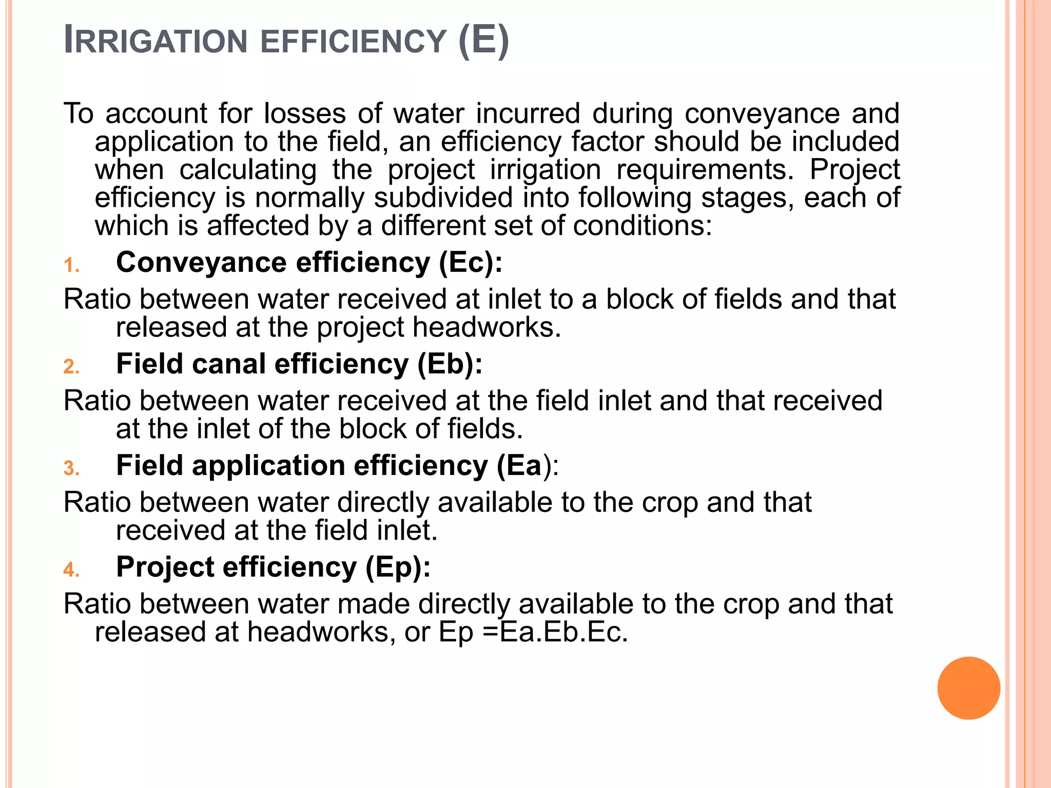 Planning of irrigation system | PPTX