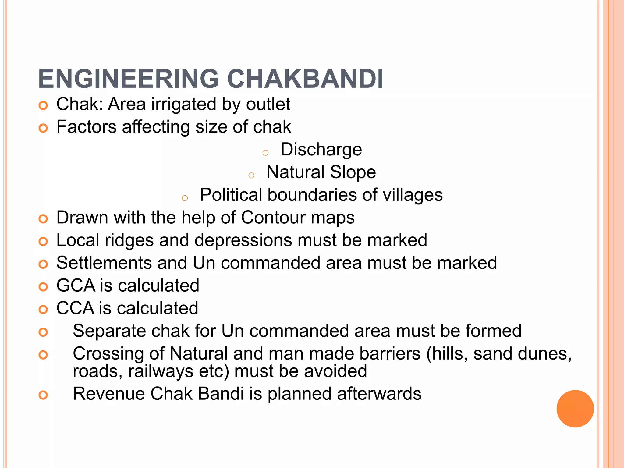 Planning of irrigation system | PPTX