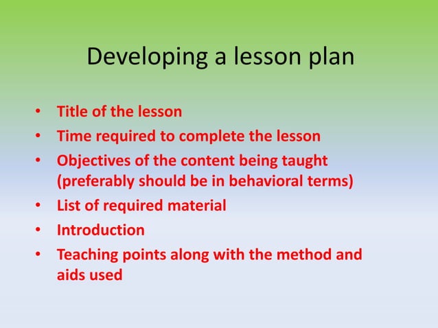 lesson planning | PPT