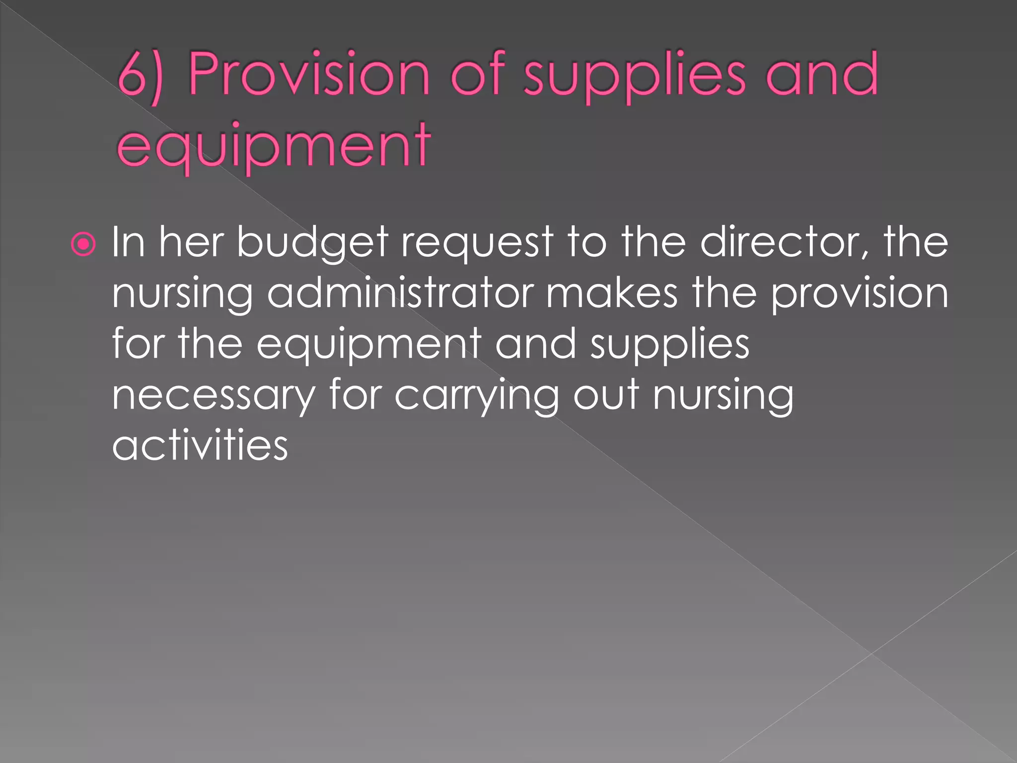 Planning of Nursing Unit | PPTX