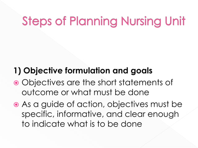 Planning of Nursing Unit | PPTX | Healthcare Industry | Industries