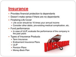 Planning of Personal Finance | Finance | PPTX