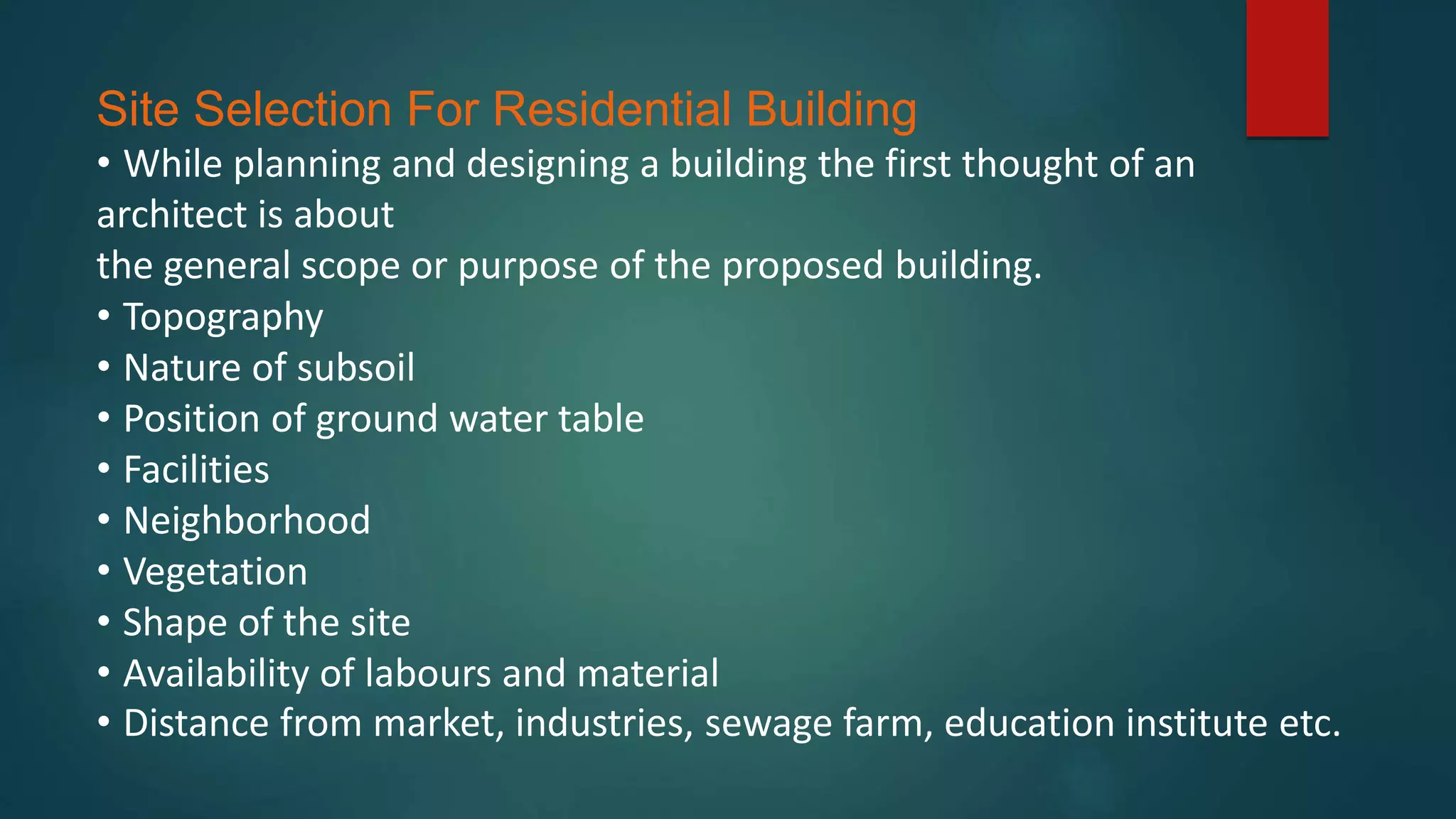 Planning of residential and public buildings | PPTX