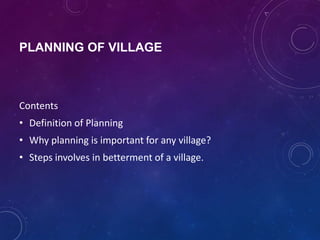 Planning of Village | PPTX
