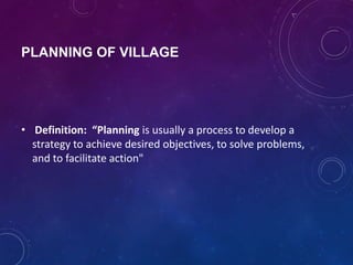 Planning of Village | PPTX