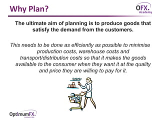 Planning optimisation | PPTX