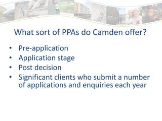 Planning Performance Agreements in Camden Council | PPTX