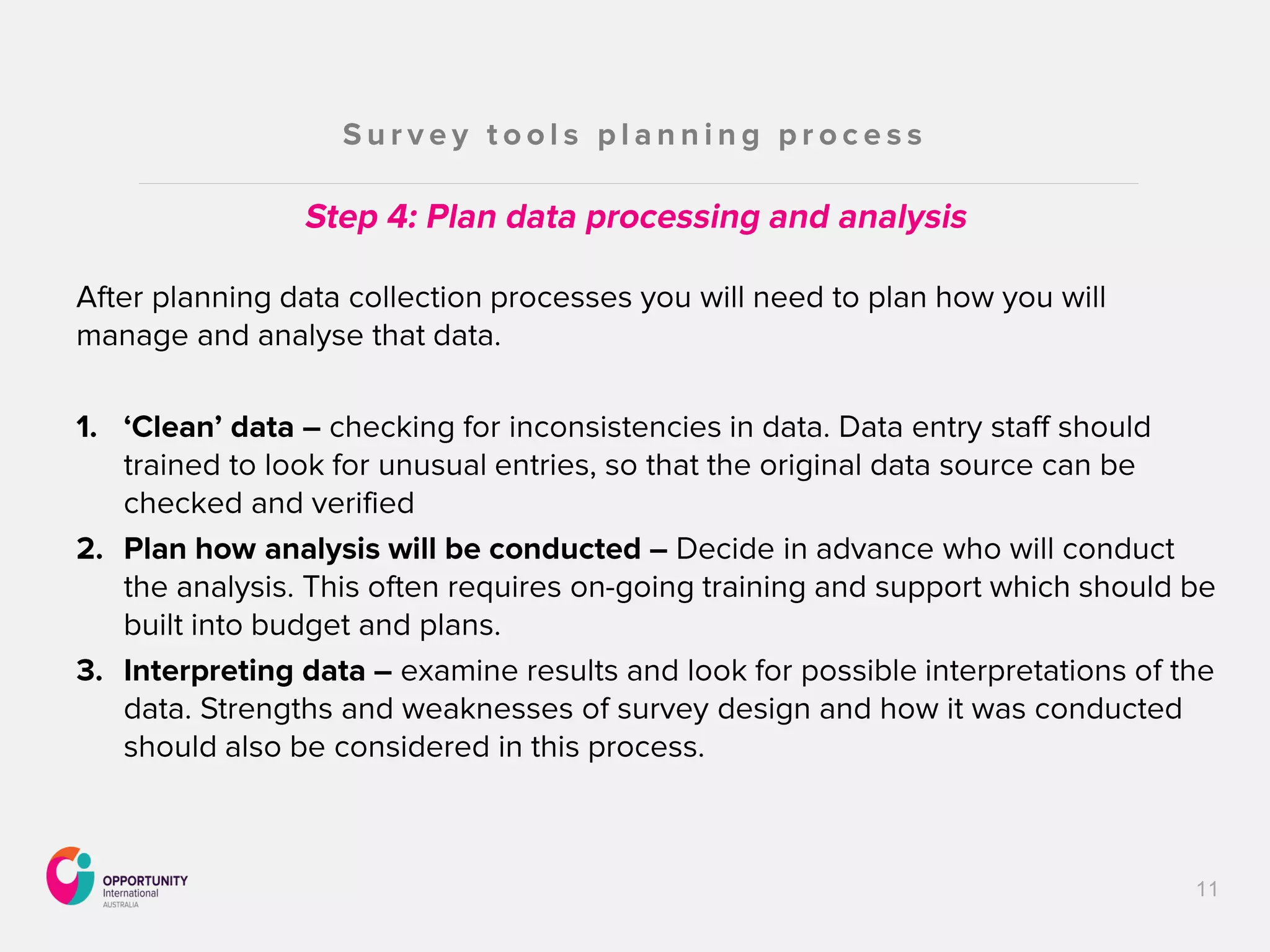 Planning phase 2 designing data collection tools and processes | PDF