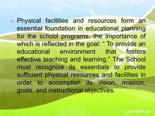 Planning physical facilities final report | PPTX