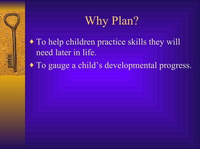 Planning play experiences | PPT