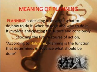 Planning slideshow bcom | PPTX | Business | Business and Finance